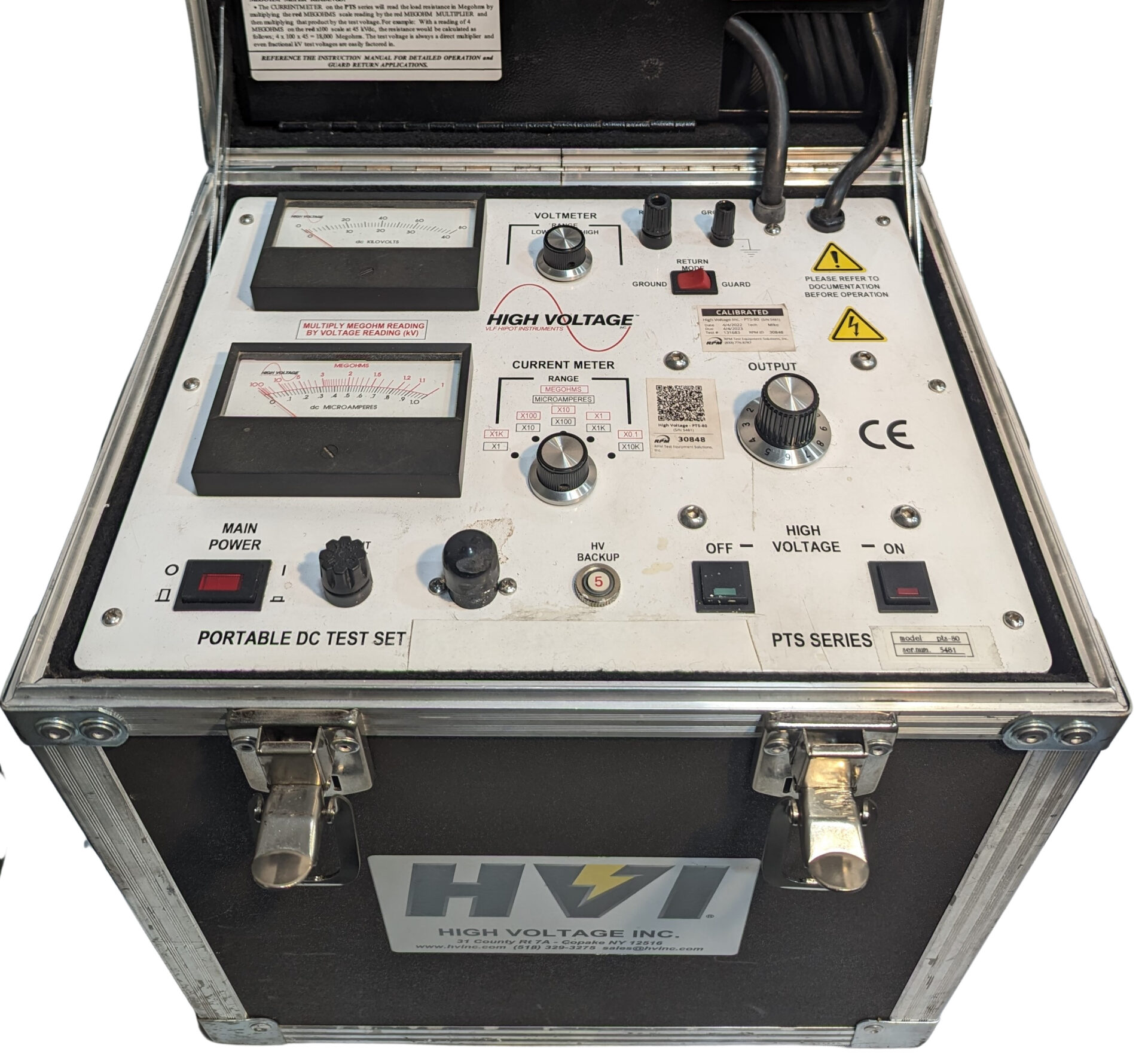 High Voltage, Inc. PTS-80 - RPM Test Equipment Solutions Inc.