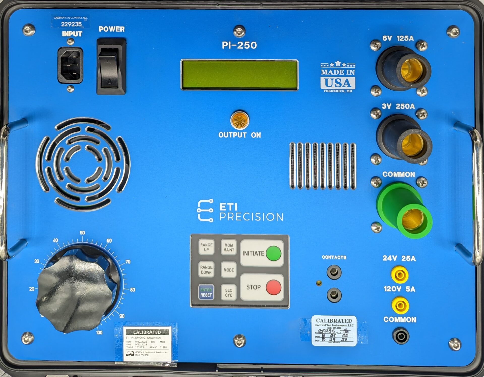 ETI Precision Model PI 250 - RPM Test Equipment Solutions Inc.