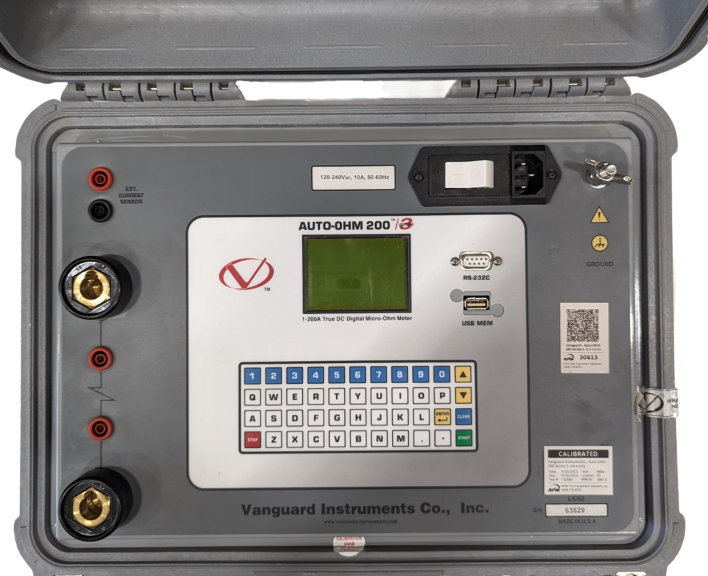 Micro-Ohmmeter Archives - RPM Test Equipment Solutions Inc.