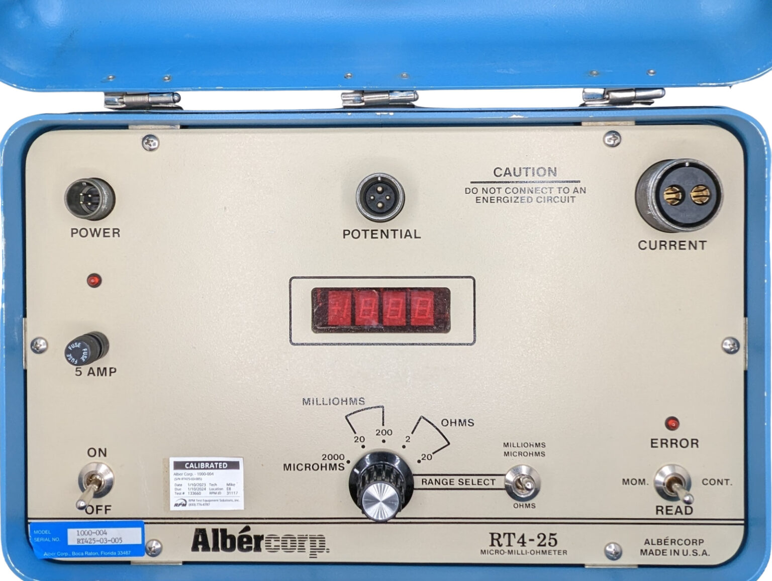 Micro-Ohmmeter Archives - RPM Test Equipment Solutions Inc.