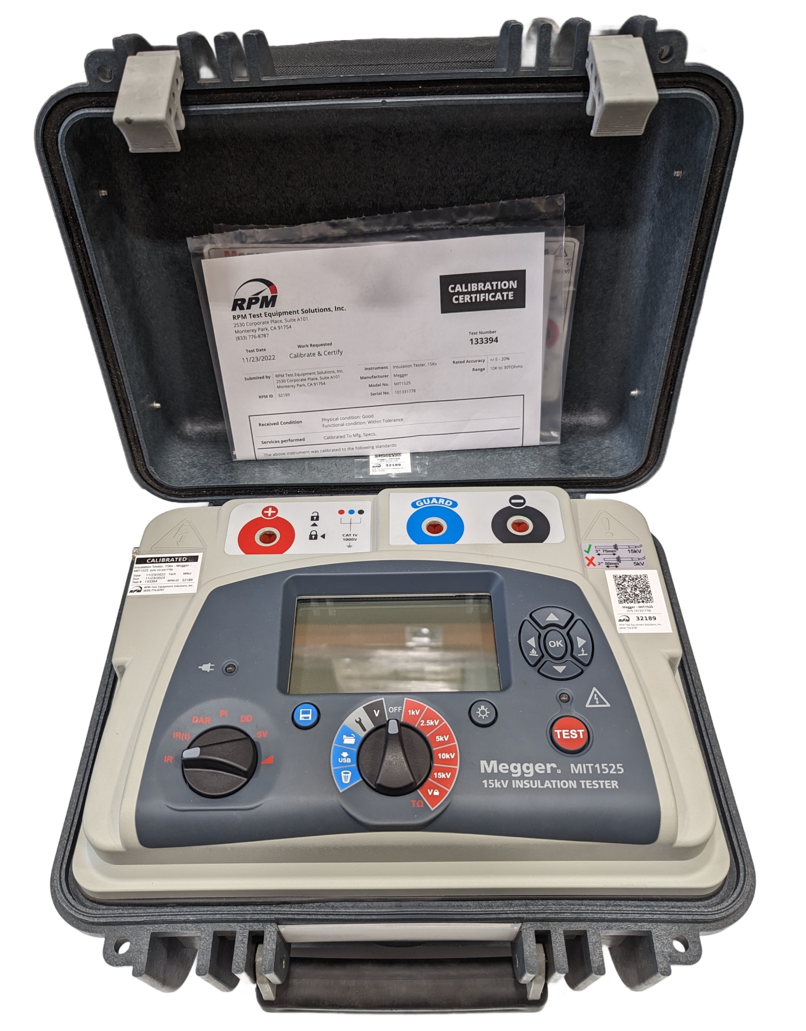 Megger MIT1525 - RPM Test Equipment Solutions Inc.